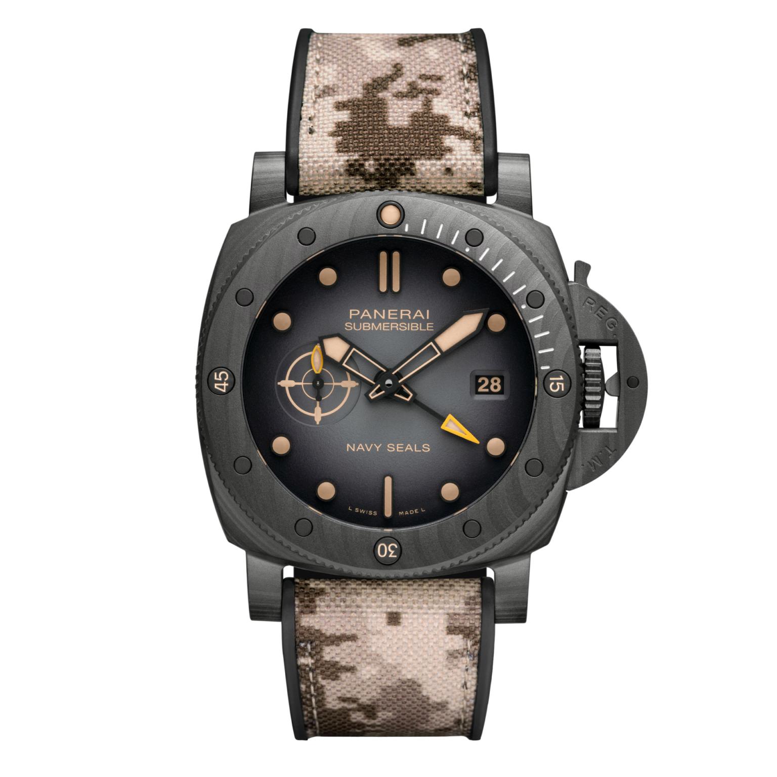 Panerai Submersible QuarantaQuattro GMT Navy SEALs Carbotech