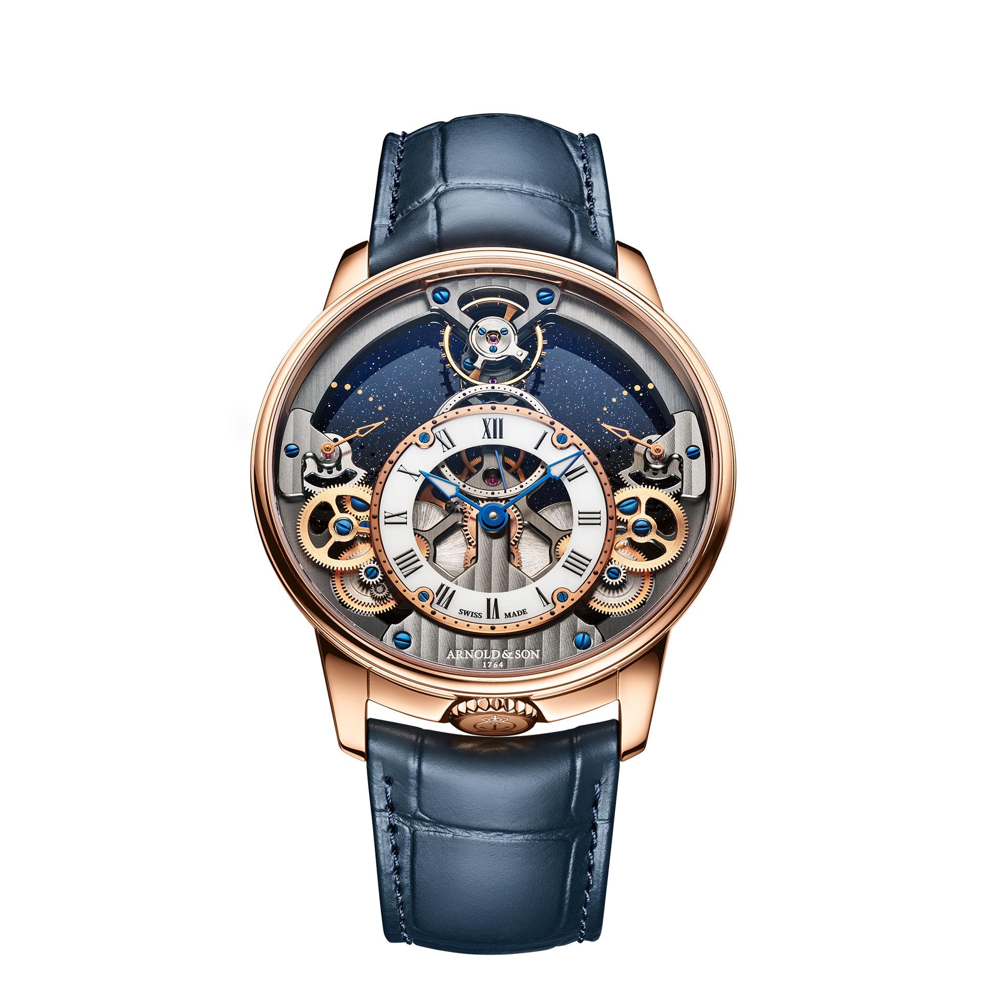 Arnold & Son Time Pyramid 42.5 Red Gold & Platinum