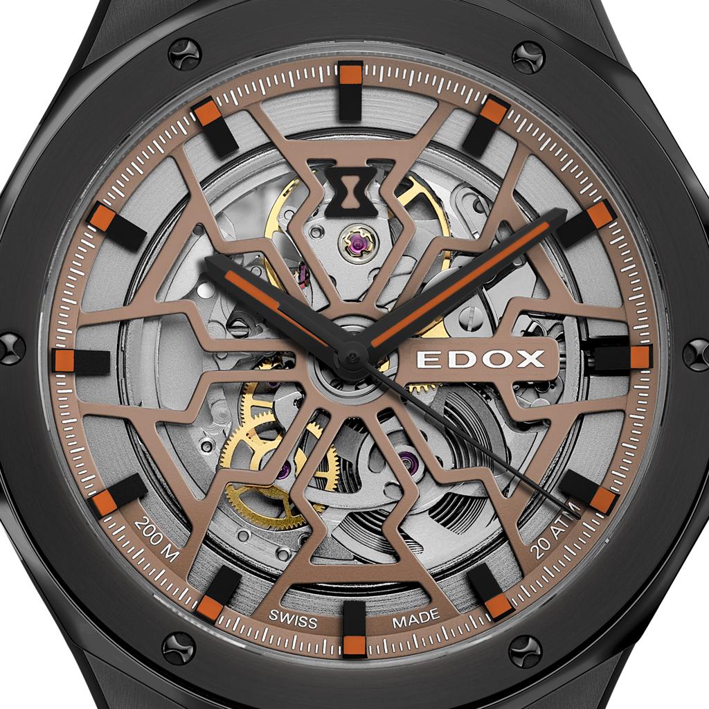 Edox Delfin Mecano Automatic Beige-Orange - Your Watch Hub