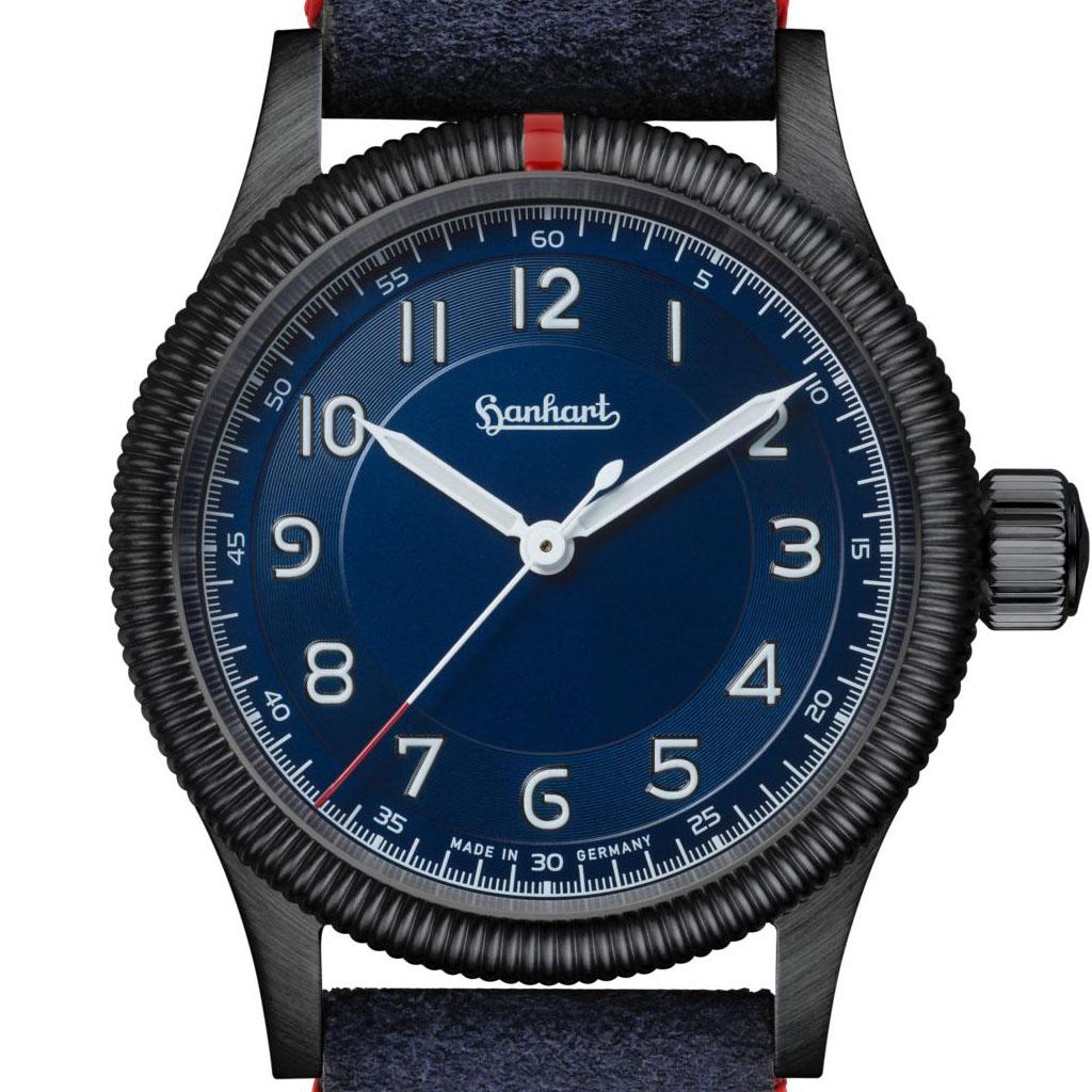 Hanhart Pioneer Flieger One NightBlue - Your Watch Hub