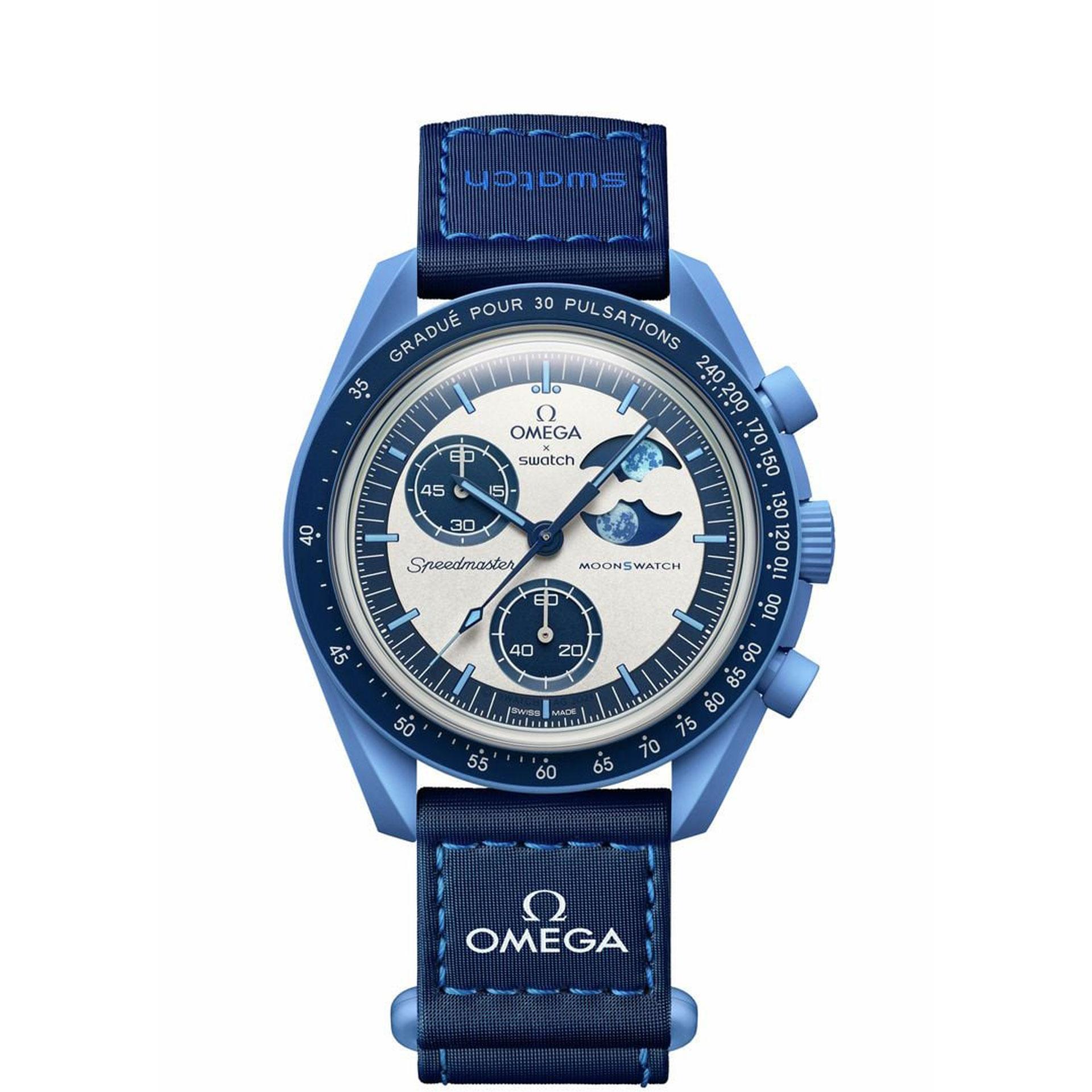 Omega x Swatch Bioceramic Moonswatch Super Blue Moonphase