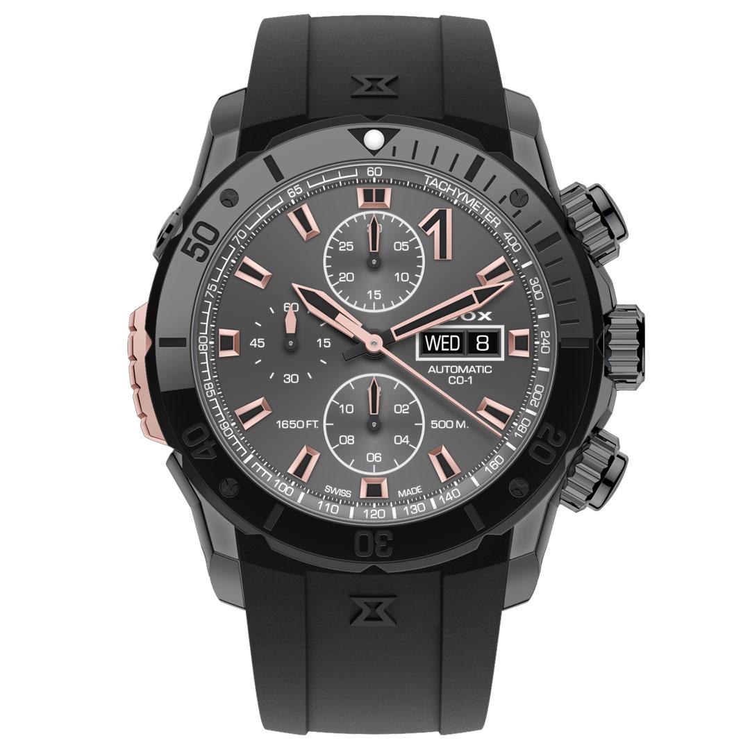 Edox CO-1 Chronograph Automatic Bezel Lock